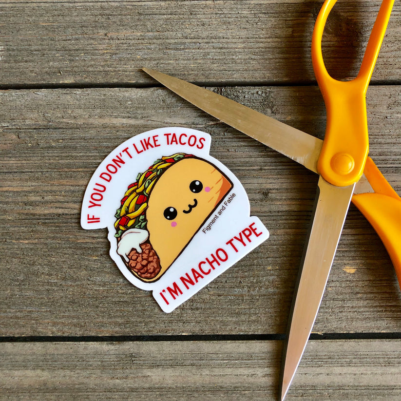 Nacho Type Vinyl Sticker – Figment & Fable