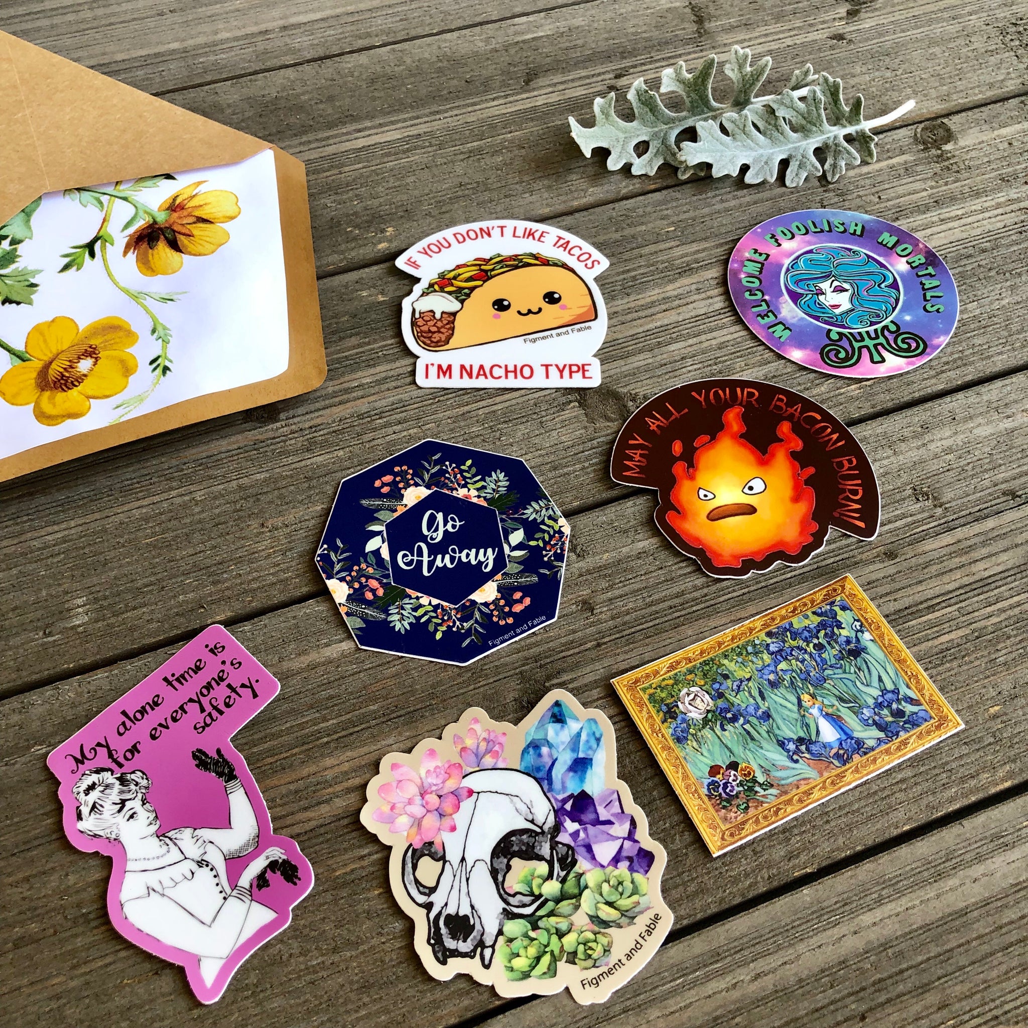 Nacho Type Vinyl Sticker – Figment & Fable